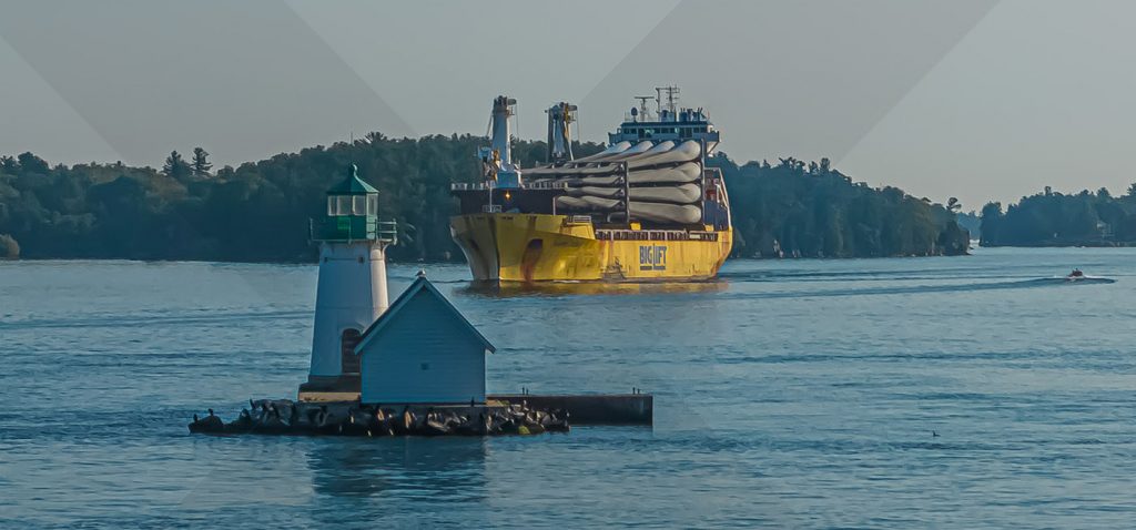 HAPPY ROVER Cargo Ship Passes Sunken Rock Lighthouse - Johnny Truesdell ...
