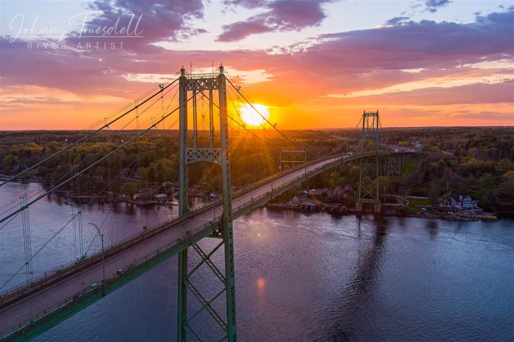 Brilliant Sunset At The Thousand Islands Bridge - Closer - Johnny ...